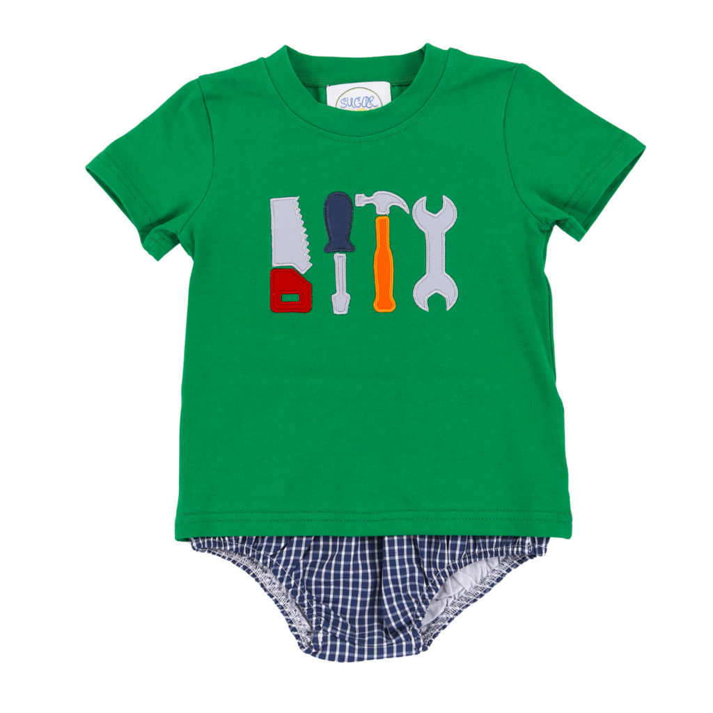 Tool Applique Boy Diaper Set – Sugar Dumplin' Kids